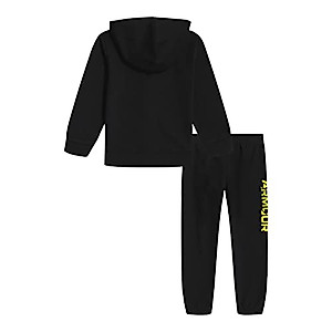 Under Armour Boys Long Sleeve Logo & Joggers Hoodie Set, Black Symbol, 7 US