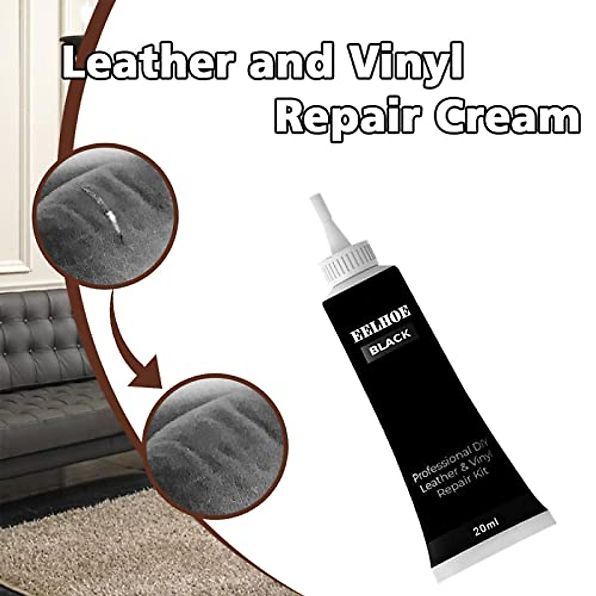 LIUZHIPENG Leather Repair Filler Gel Advanced Leather Repair Cream Color Restore Paste Scratch Hole Rip Filler for Furniture, Sofa, Car Seats, Jacket, Shoes