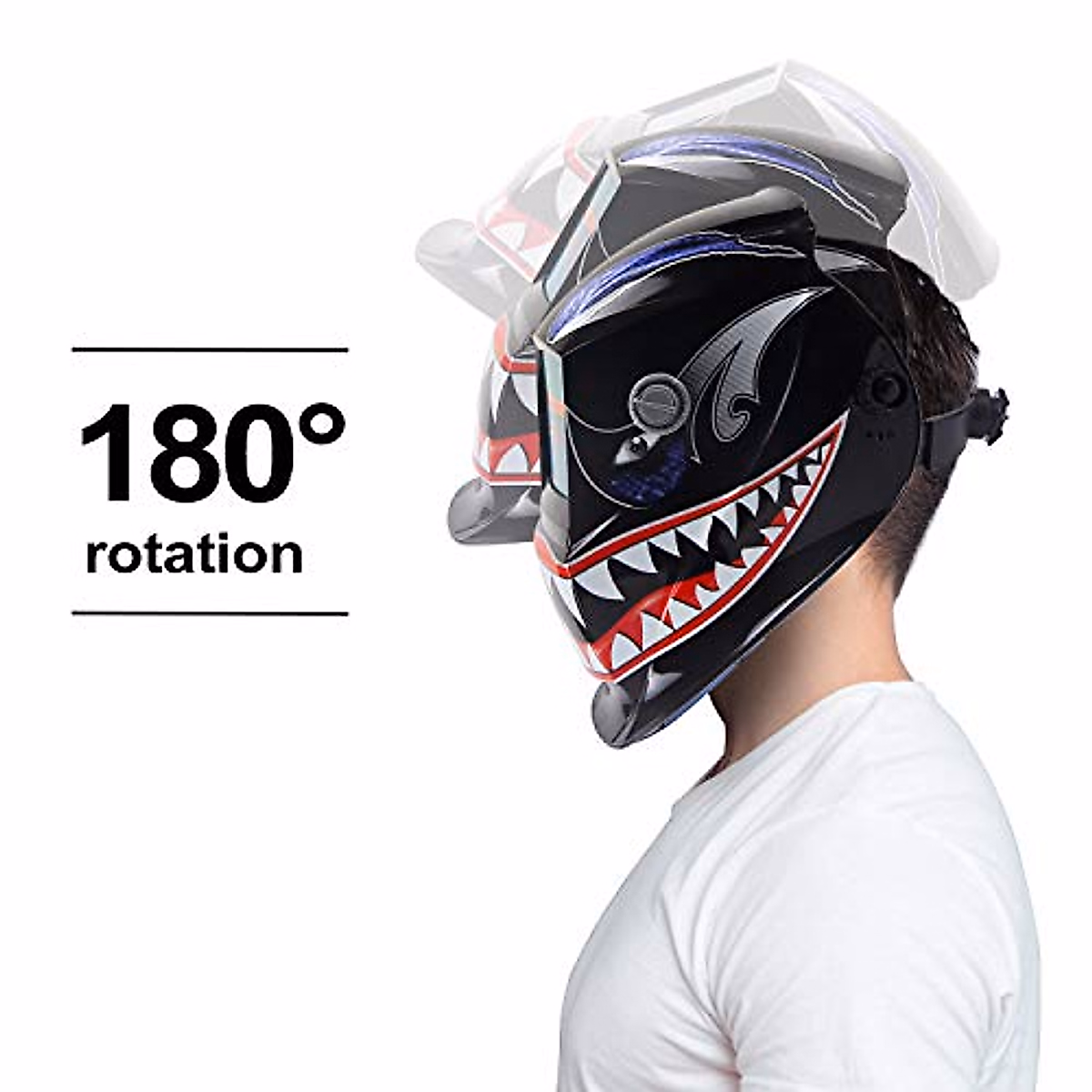 Holulo Welding Helmet Solar Power Auto Darkening Wide Viewing Field Professional Hood for MIG TIG ARC MMA