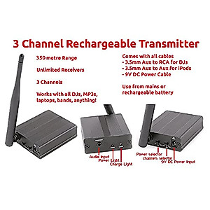 General Factory Sell Silent Disco led Headphone Complete System (10 led Headphone + 3 Transmitter)