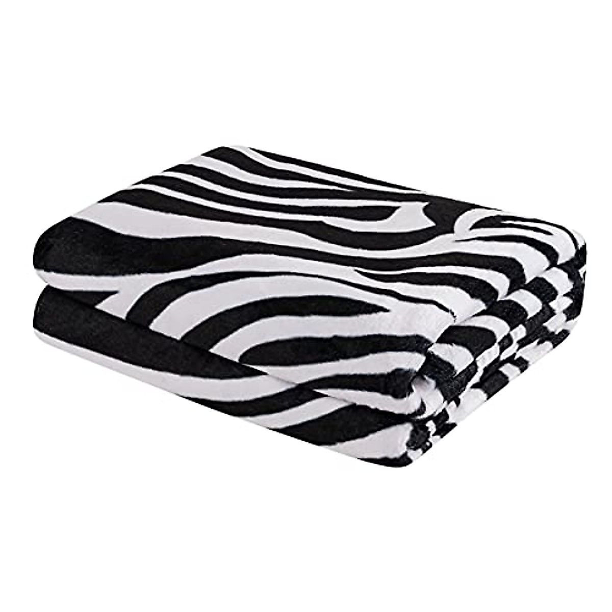 Zebra Print Throw Blanket, Adorable Super-Soft Extra-Large Zebra Blanket for Women, Girls, Teens and Children, Cute Fleece Zebra Throw (50 in x 60 in) Warm Plush and Cozy Throw for Bed, Sofa, or Couch