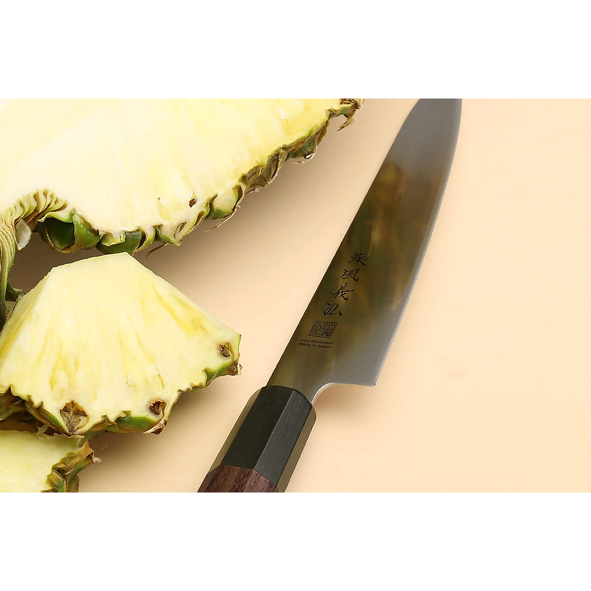 Yoshihiro Inox Stain-resistant Aus-8 Steel Ice Hardened Petty Utility knife Shitan Handle 6" (150mm)