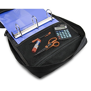 BinderBag Messenger Zippered 3-Ring Binder Bag (Blue)
