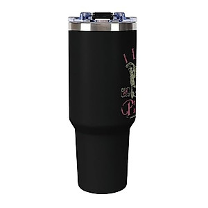 I Love My Pitbull 40oz Water Bottle Double Wall Insulated Tumbler with Handle Leakproof Travel Mug Black-style