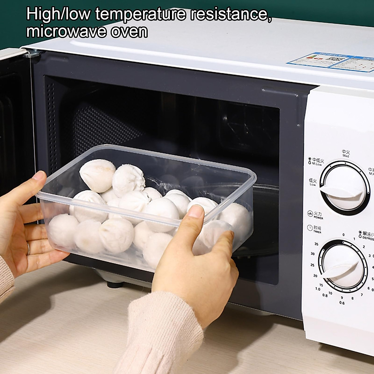 ulafbwur Food Storage Containers with Lids, Salad Dressing and Condiment Containers, Storage Box for High Low Temperature Resistance, Kitchen Refrigerator Microwave Safe Plastic Storage Seal Boxes S