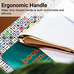 Uncommon Desks Rose Gold Letter Opener Knife - Smooth Metal Plated Envelope Opener - Ergonomic Rounded Handle for Comfort - Home and Office Mail Supplies - 1 Pack