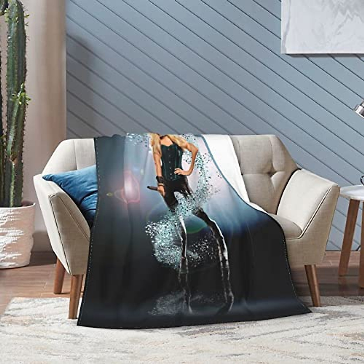 AzudyaPle Flannel Blanket Carrie Singer Underwood Throw Blanket Air Conditioning Blanket for All Season Living Room Bedroom 80"x60"