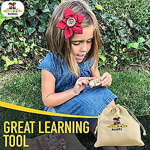 Montessori Alphabet Beginning Reader Letter Blocks, Phonics Games and Toys for Kindergarten Age Boys and Girls, Best Montessori Toys for 3 4 5 and 6 Year Olds. CVC Builders Make Learning Fun!