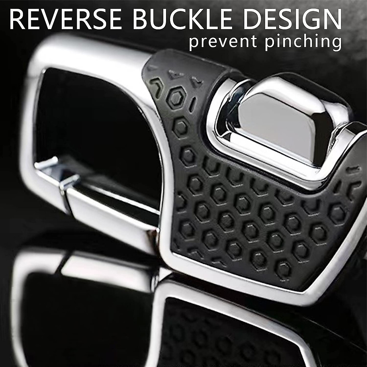 KIFIDAN Car Keychain Premium Keychain 2 Keyrings Chrome Plated Stainless Steel Heavy Duty Car Keychain Men and Women Heavy Car Keychain Keychain-Black