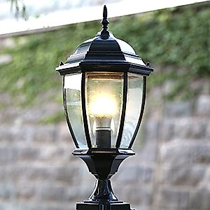MODEBHD IP65 Outdoor Vintage Stigma Column Lamp Continental Waterproof Fence Porch Patio Pillar Post Lights Modern Super Bright Tradition Victoria Staircase Hallway Garden Lights E27 Street Lights