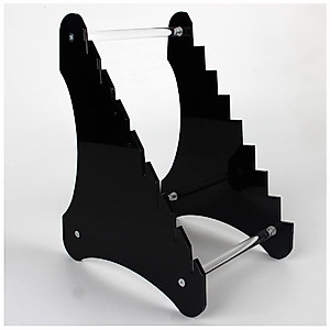 Acrylic Knife Display Stand Practice Knife Rack Practice Butterfly Knife Training Rack Dagger Rack Hunting Tactical Knife Rack (Black can hold 8)