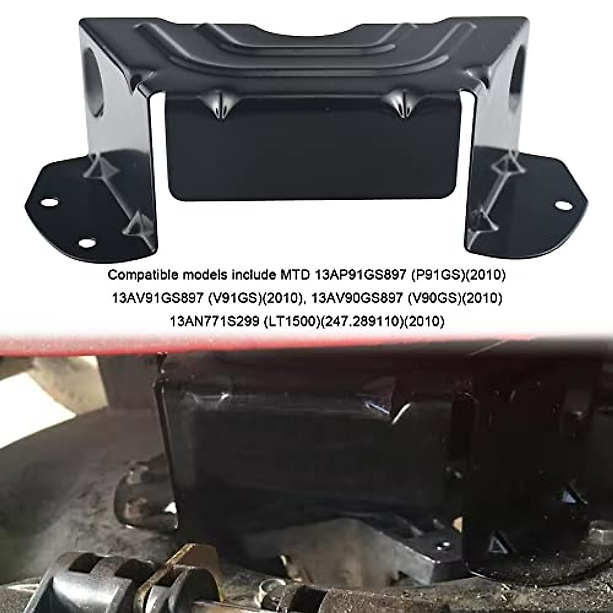 Lawn Mower Parts 783-06424A-0637 42 inch 46 inch Deck Spindle Pulley Belt Guard Cover Compatible with MTD &Troy-Bilt & Craftsman Lawn Mower - 2 Pack (Black), Red