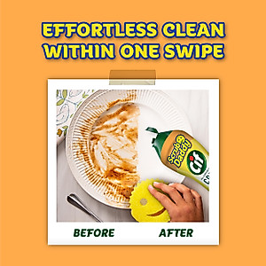 Scrub Daddy + Cif All Purpose Cleaner, Lemon - Non Scratch Sponges for Kitchen + Bathroom - Scrubber and Multipurpose Cleaner Cream - Cleaning Supplies Kit