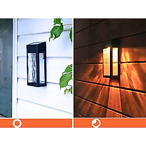 LANTKD 4pcs Solar Outdoor Garden Wall Lamp, Home Garden Villa Arrangement Outdoor Waterproof Lamp Induction Lighting Street Lamp Landscape Lamp