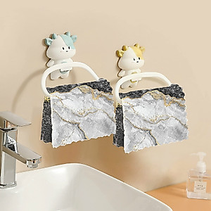 Dish Cloths Dish Towels Kitchen Towels 6 Pack Sets Absorbent Gold Black Marble Soft Decorative Reusable Nonstick Oil Washable