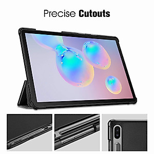 Fintie Slim Case for Samsung Galaxy Tab S6 10.5" 2019 (Model SM-T860/T865/T867), [Supports S Pen Wireless Charging] Tri-Fold Stand Cover Auto Sleep/Wake, Black