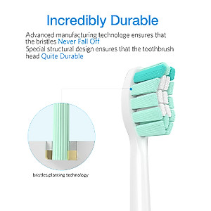 Replacement Heads for Aquasonic - Replacement Brush Head Compatible with Black Series, Black Series Pro,Vibe Series,Duo Pro, Duo Series Pro – Awesome Design from Senyum - 8 Packs