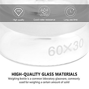Hemobllo 1pc Weighing Bottle Pycnometer Bottle Chemistry Glass Bottle Specific Gravity Bottle Scientific Glass Beaker Pycnometer Flask Glass Measuring Bottle Glass Stopper Seal