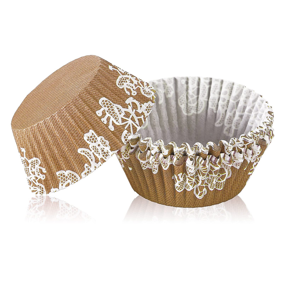 300 count Rustic Cupcake Liners Rustic Bridal Shower Lace Cupcake Wrappers Cupcake Liners for Baking Baby Shower Bridal Shower Birthday Party Themed Decorations