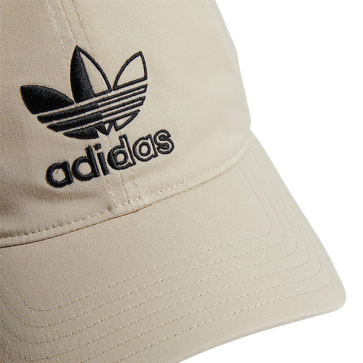 adidas Originals Men's Originals Relaxed Split Trefoil Strapback, White, One Size