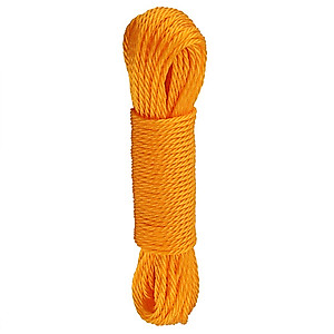 Nylon Clothesline Rope, 20m Windproof Clothes Drying Rope Portable Laundry Line Hanger Rope for Indoor Outdoor Garden Travel Camping Home Hotel(Orange)