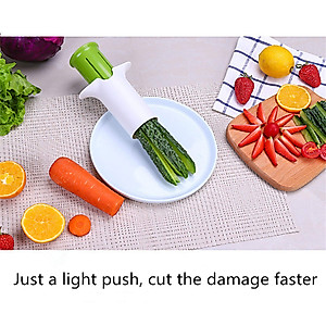 YOVQNMX Cucumber Slicer, Strawberry Slicer, Grape Slicer, Carrot Cutter, Potato Cutter, Creative Kitchen Tools, Multi-Function Fruit And Vegetable Slicer, Fruit Salad Making Pizza Fruit Dispenser