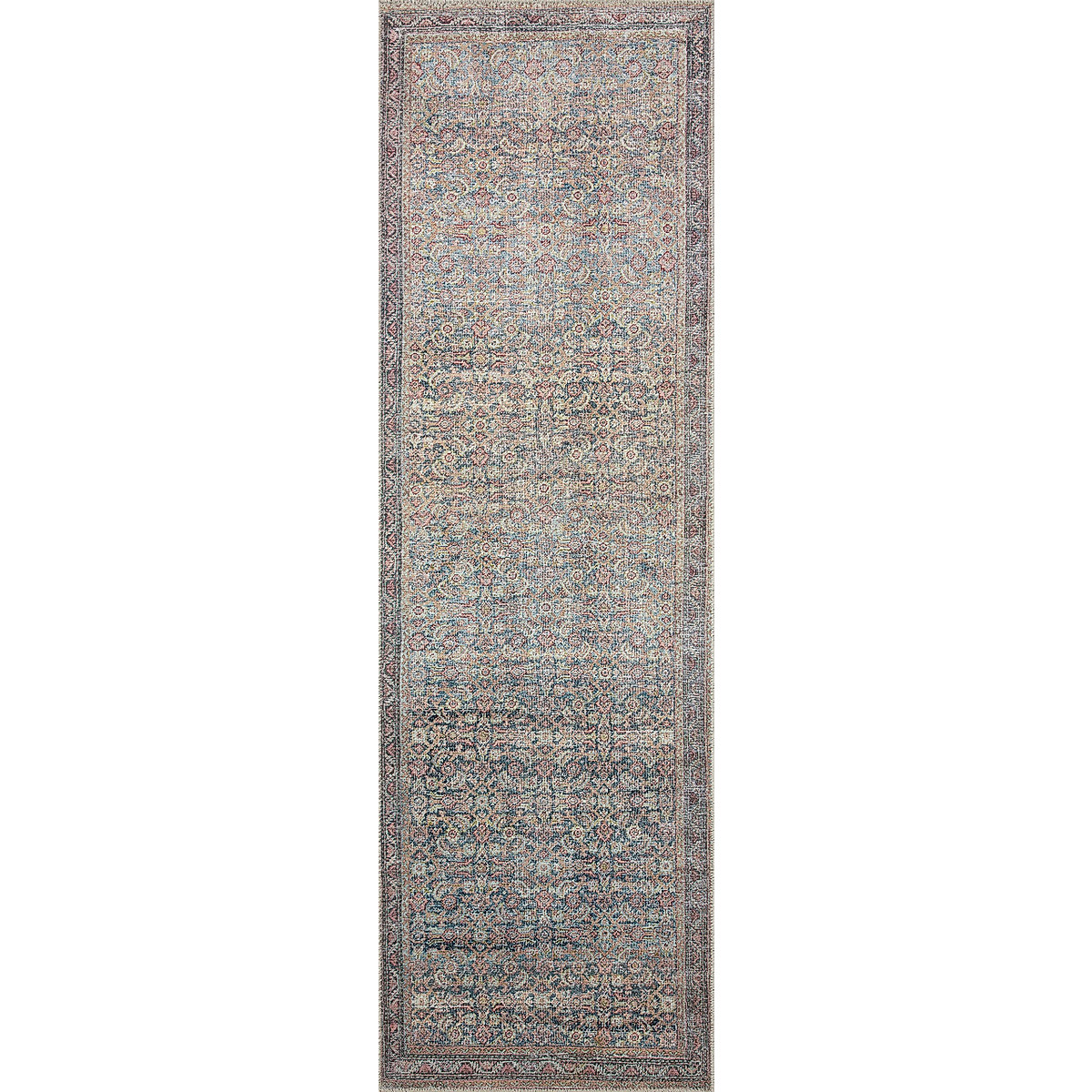 Loloi II Adrian Collection ADR-04 Area Rug 7'-6" x 9'-6" Denim/Multi Rectangular 0.18" Thick
