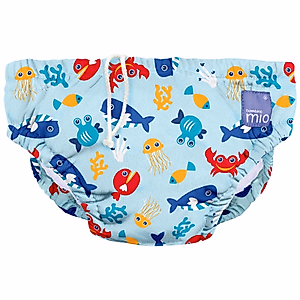 Bambino Mio, Reusable Swim Diaper , Deep Sea Blue , Large (1-2 Years)