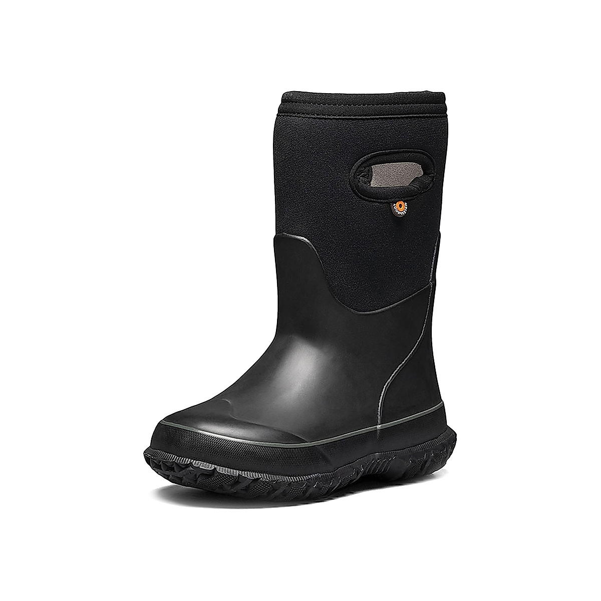BOGS Grasp Rain Boots I Waterproof, Insulated All Weather Mud & Snow Boots for Cold Weather I Big Girls, Big Boys, Little Girls & Little Boys - Black - 2