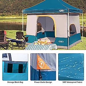 UNP Camping Cube | Canopy Inner Tent for 10' x 10' ft Pop Up Canopy Tent Fully Vented Roof Easy Set Up Enclosed Canopy(Canopy/SHELTER NOT Included)