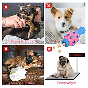 Tough Dog Chew Toys for Aggressive Chewers Large Breed Small Breed, Treat Dispensing Dog Puzzle Toy, Interactive Dog Squeak Toy Anxiety Relief Teething Toy