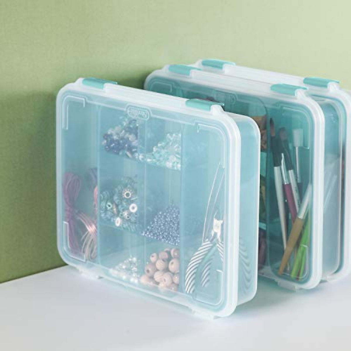 Sterilite 14028606 Divided Storage Case for Crafting and Hardware (12 Pack)
