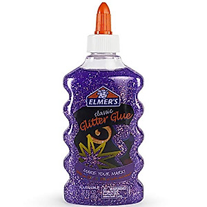 Elmer's Liquid Glitter Glue, Washable, Purple, 6 Ounces, 1 Count - Great For Making Slime