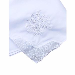 Bulk New Embroidery Ladies White Flower 100% Cotton handkerchiefs