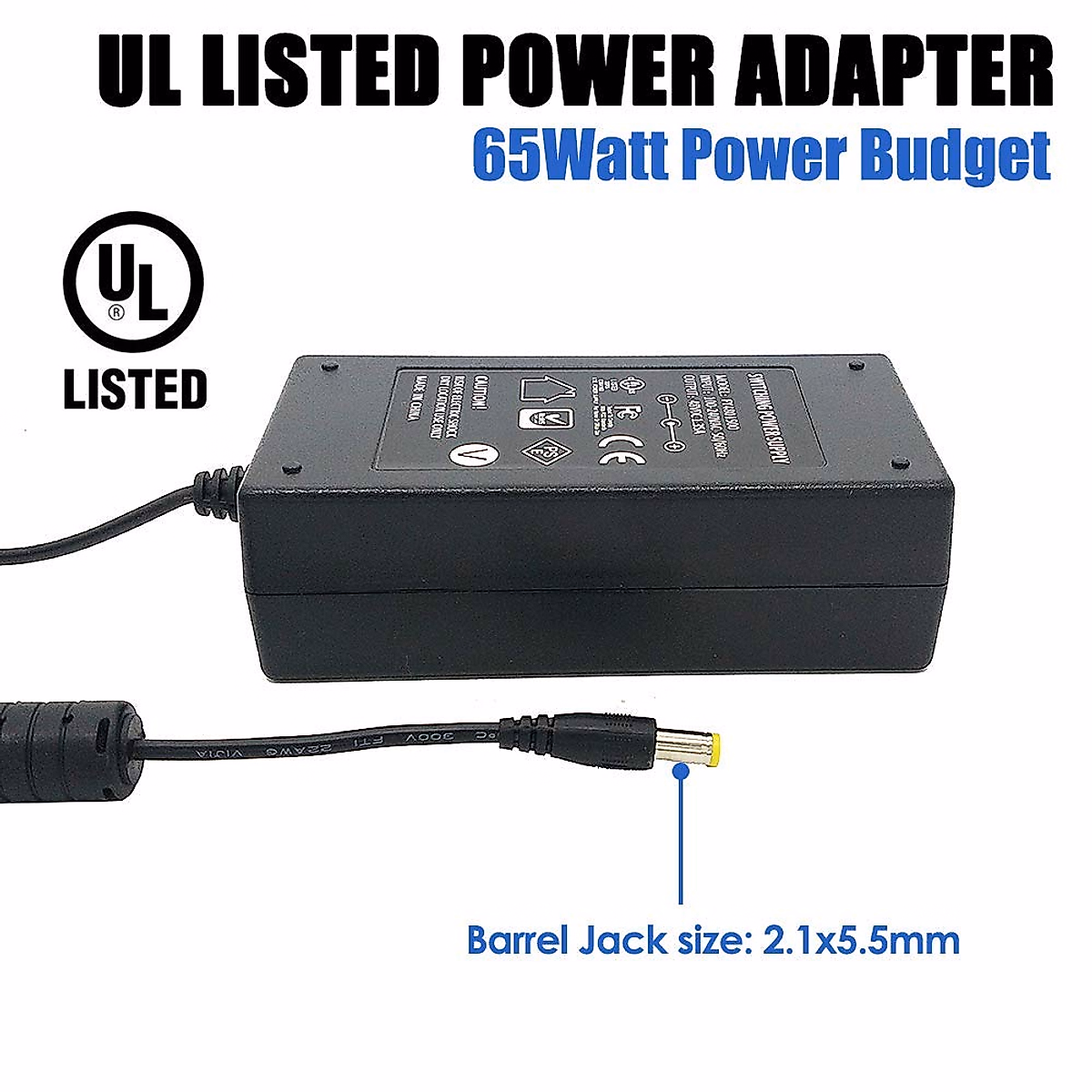 iCreatin 4-Ports PoE Injector Midspan, 48V65W PoE Switch Power Over Ethernet Supply for 4 IP Camera, VOIP Phones or Access Points