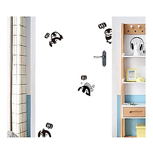 Removable Switch Stickers, 4 Cute Penguins Cartoon Wall Sticker, Light Switch Decor Decals, Family DIY Decor Art Stickers Home Decor Wall for Kids Bedroom Office Home Decoration