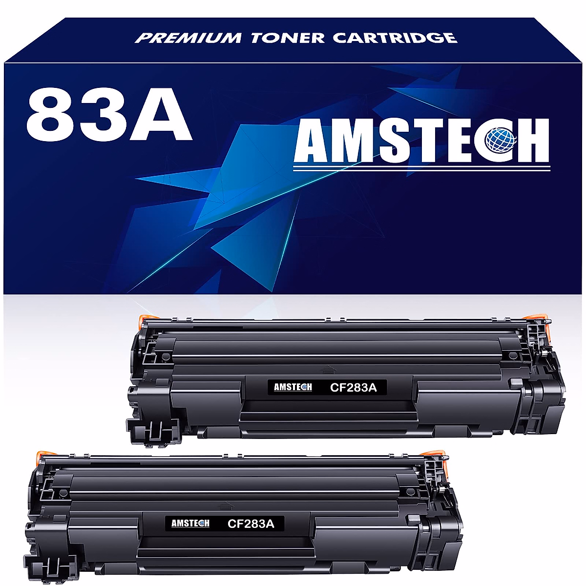 83A CF283A 2-Pack Toner Cartridge Replacement for HP 83A CF283A 83X CF283X Toner Cartridge for HP Pro MFP M125nw M201dw M225dw M255dn M201n M125a M127fw M127fn Printer Toner Black