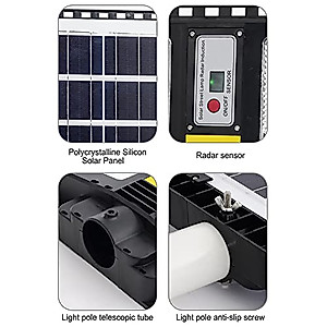 Solar Street Light Outdoor, Solar Security Lights Motion Sensor, 840LED Wide-Angle Super Bright Daylight White Solar Powered Flood Light for Yard, Fence, Garden, Patio, Front Door, Shed, Deck, Path