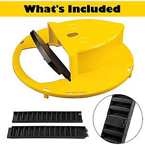 Mouse Trap Bucket, Turnover and Slide Bucket Lid Mouse Trap, Easy Set-up & Cleanning for Indoor & Outdoor, Mouse Trap Compatible, Humane or Lethal Bucket, Compatible 5 Gallon Bucket.