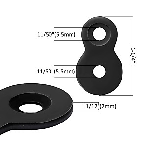 Figure 8 Fastener, Heavy Duty Table Top Fasteners, Desktop Clips Tabletop Connector Bracket (Black) (20) (40)