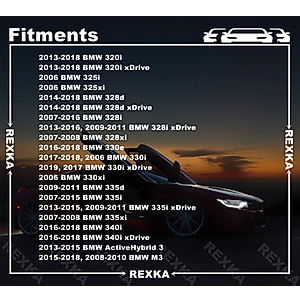 Rexka 10pcs Exterior Roof Moulding Gutter Trim Clips Compatible with BMW 51137117240 E90 E91 F30 F31 F35