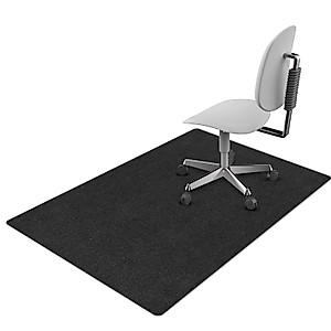 Office Chair Mat for Hardwood Floor, 47"x35" Computer Gaming Rolling Chair Mat Low-Pile Floor Protectors, Anti-Slip Computer Chair Mats for Home Office (47"x35", Brown)