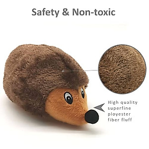 SUNKYPUP Hedgehogz Squeaky Dog Toy, Stuffed Plush Dog Toys for Small Medium Dogs (8 Inch (1 Pack))