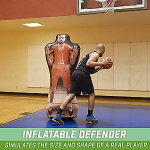 GoSports Inflataman Basketball Defender Training Aid - Weighted Defensive Dummy for Shooting, Dribbling and Driving Drills