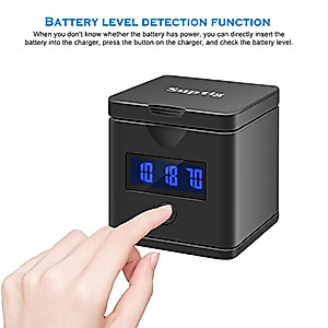 Suptig Battery Charger Compatible for GoPro Hero 8, Gopro Hero 7, Gopro Hero 6, Gopro Hero 5, 3-Channel Battery Charger Station for Hero 8 Hero 7 Hero 6 Hero 5