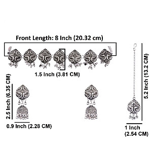 Efulgenz Oxidized Necklace Jewelry Indian Boho Vintage Antique Oxidized Necklace for Women