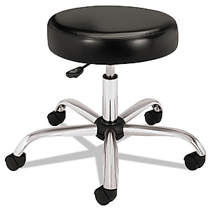 HON HONMTS01EA11 Medical Vinyl Backless Exam Stool, Black (HMTS01), Back