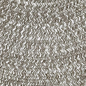 SUPERIOR Reversible Braided Indoor/Outdoor Area Rug, 4' x 6', Slate-White