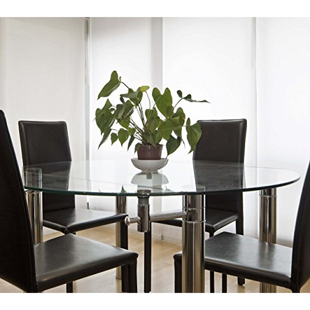 48" Inch Round Glass Table Top 3/8" Thick Pencil Polish Edge Tempered by Fab Glass and Mirror