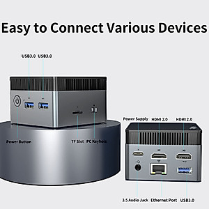 Mini PC Windows 11 Pro,8GB DDR4 RAM,256GB SSD Intel 11th Gen CPU N5105 Mini PC, Mini Computers Support 4K@60Hz Dual Display,WiFi 2.4G/5G,BT4.2,USB 3.0,Gigabit Ethernet